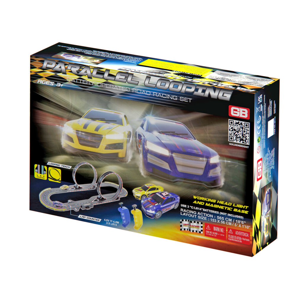 Fast Lane Parallel Looping Road Racing Set - Toys for Tots Virtual Toy Box